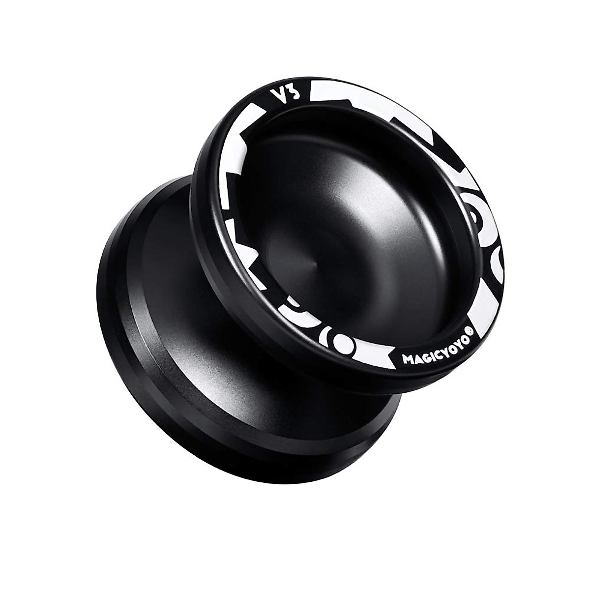 Pro Yoyo V3 - Aluminum Yoyo, Responsive & Unresponsive, Ideal for Kids + Strings + Bag + Bearing + Tool (Black)