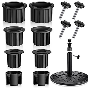 Hotop 12 Pcs Patio Umbrella Parasol Base Stand Hole Ring Plug Cover Umbrella Stand Replacement Part Patio Swing Umbrella Chair Replacement Parts