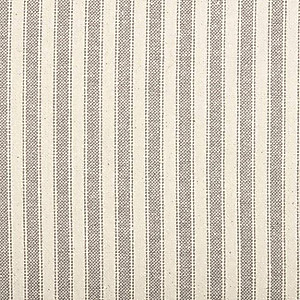 VHC Brands Grace Ticking Striped Textured Cotton Farmhouse Bedding Square 18x18 Filled Pillow, Creme White