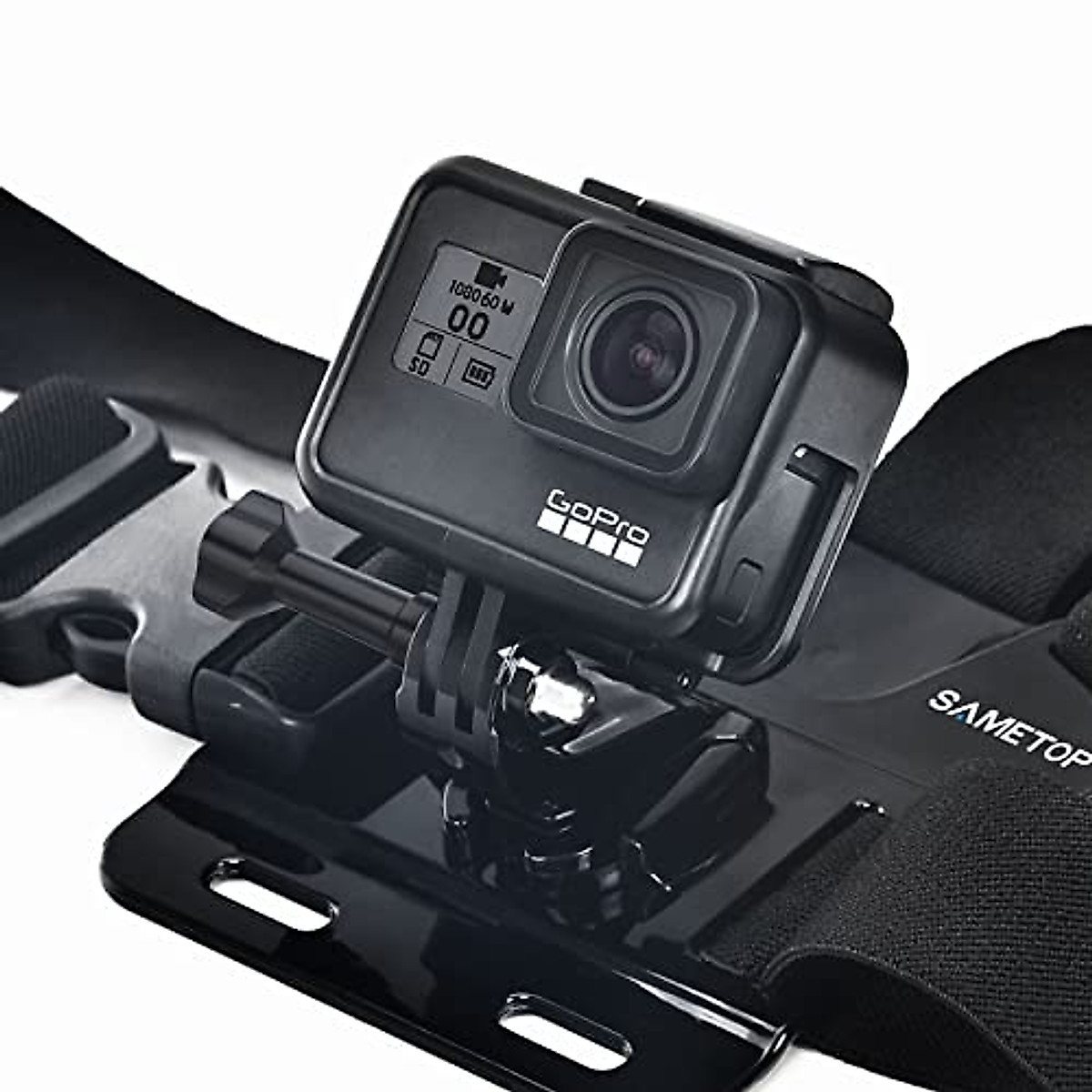 Sametop Head Mount Strap Chest Mount Harness Chesty Kit Compatible with GoPro Hero 11, 10, 9, 8, 7, 6, 5, 4, Session, 3+, 3, 2, 1, Hero (2018), Fusion, Max, DJI Osmo Action Cameras