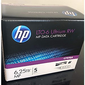 5 Pack HP C7976A LTO6 Data Tape 6.25TB (New)
