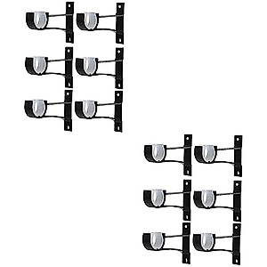 Abaodam 2 Sets Curtain Roman Rod Black Shower Curtain Hooks Plastic Hangers Ceiling Hook Curtain Rod Accessories Curtain Rod Rack Curtain Hook Holders Curtain Bar Racks Curtains Pole Racks