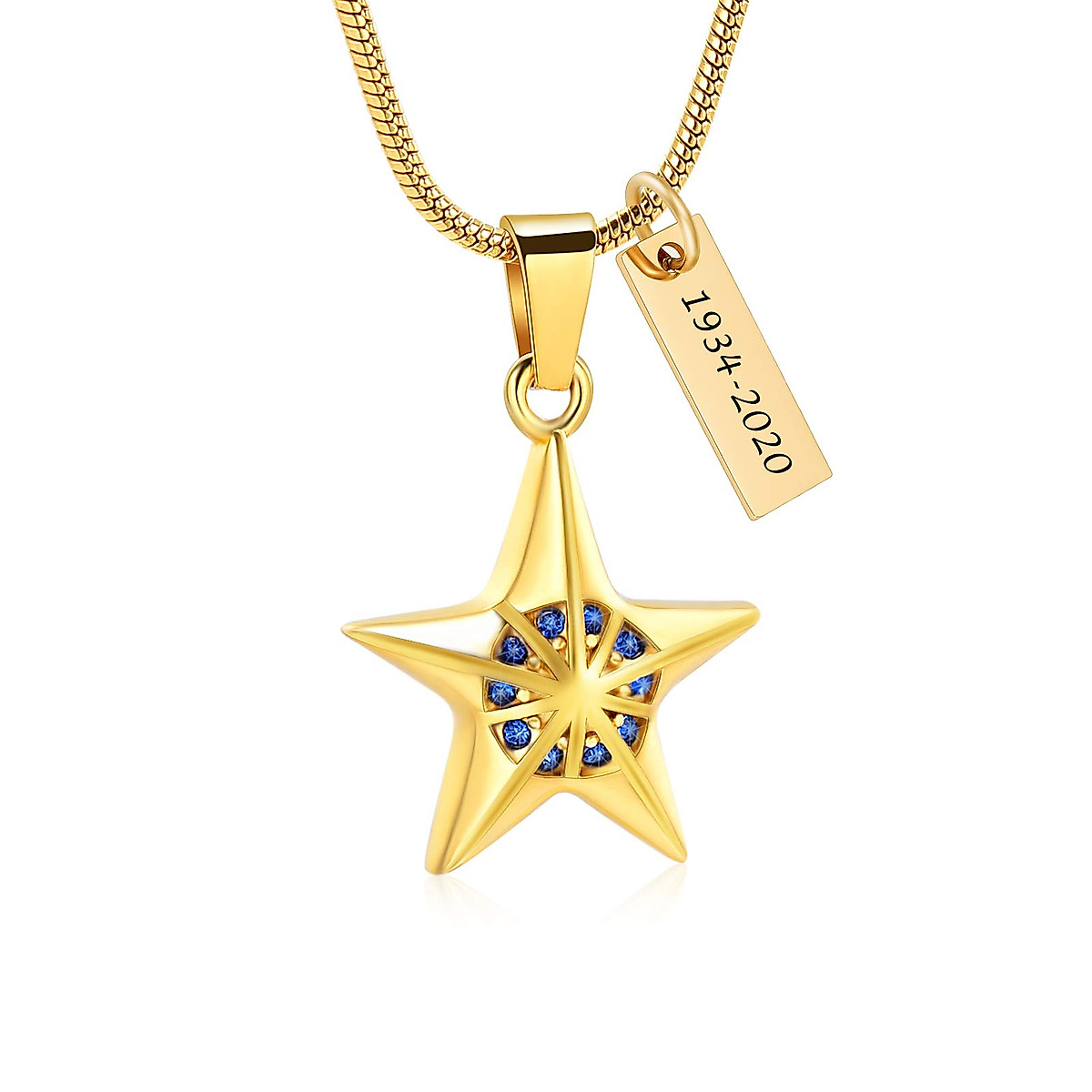 memorial jewelry Bling Star Jewelry Collection Urn Pendant Cremation Ashes Keepsake Necklace