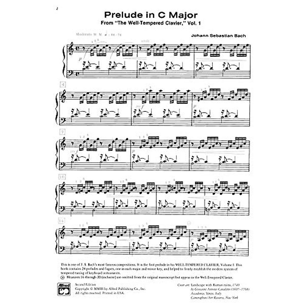 Prelude in C Major: Sheet (Alfred Masterwork Edition)