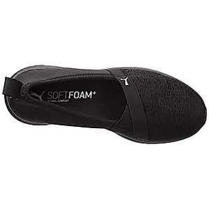 PUMA womens Adelina Sneaker, Puma Black- Puma White, 9 US