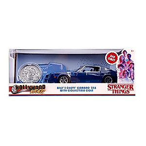 Jada Toys Billy's Chevrolet Camaro Z28 Dark Blue with Collectible Coin Stranger Things (2016) TV Series 1/24 Diecast Model Car by Jada 31110