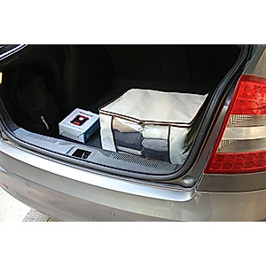 MISSLO Thick Oxford Clothing Organizer Storage Bags for Clothes, Blanket, Comforter, Closet, Medium, 3 Piece Set (Beige)