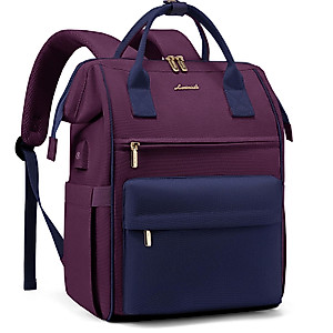 LOVEVOOK Laptop Backpack for Women, Teacher Nurse Work Bag Waterproof Fashion Travel Backpack Purse, 15.6 Inch Computer Backpack with USB Port