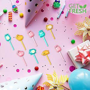 GET FRESH Animal Food Picks for Kids – 18-pcs Cat Food Picks for Toddlers Lunch Decoration – Cute Cat Bento Toothpicks for Children – Reusable Kids Foods Picks Toothpicks Set for Bento Deco