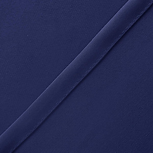 Hiasan Navy Blue Valance Curtains Blackout Thermal Insulated Rod Pocket Window Valances for Kitchen, 52 x 18 Inches Length, 1 Panel