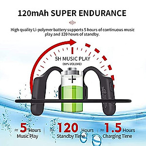 TOKANI Open Ear Wireless Sports Headphones, Bluetooth 5.0 Waterproof Sweatproof Headset with Mic for Sport Jogging Running Driving Cycling Hiking Indoor and Outdoor Use
