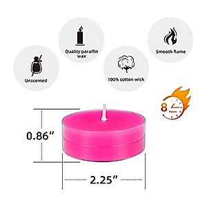 Zest Candle 12-Piece Tealight Candles, Mega Oversized Hot Pink s