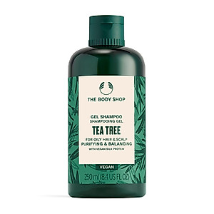 The Body Shop Tea Tree Purifying & Balancing Shampoo for Oily Hair & Scalp, Vegan, 8.4 Fl Oz