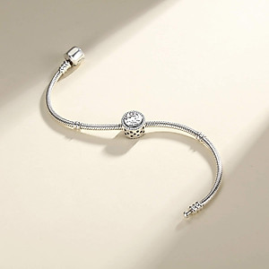 Linorui 925 Sterling Silver Charms Fit Pandora Charms Bracelet I Love You to The Moon and Back Fit Wife Daughter Mom Christmas Birthday Gift