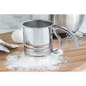 Fox Run Flour Sifter, Stainless Steel, 1-Cup, Metallic