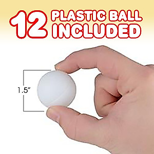 Gamie Bucket Ping Pong Ball Game Includes 9 Metal Buckets, 12 Balls, and 1 Number Sticker Sheet - Fun Party Activity for Kids and Adults, Great Idea for Kids