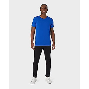 32 Degrees Mens 4 Pack Cool Crewneck T-Shirt | Anti-Odor | Quick Drying | 4-Way Stretch, 2 White/Berry/Blue, X-Large