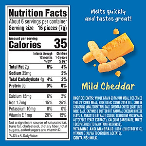 Gerber Snacks for Baby Value Pack, Lil Crunchies, Mild Cheddar & Veggie Dip, 1.48 Ounce (Pack of 8)