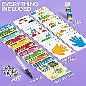 Arts and Craft Kit for Toddlers and Preschoolers, Easy Crafts for Kids Ages 3-5 – Animal Craft Set Includes Supplies and Instructions