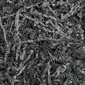 MagicWater Supply Crinkle Cut Paper Shred Filler (4 oz) for Gift Wrapping & Basket Filling - Slate Gray