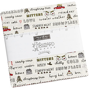 Blizzard Charm Pack by Sweetwater; 42-5" Precut Fabric Quilt Squares