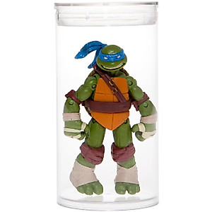 Plymor Plastic Action Figure Tube, 3" Wide by 5.5" Tall, with Clear Acrylic Base