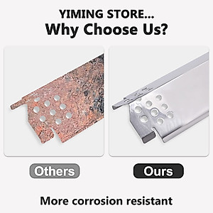 Grill Replacement Parts for Nexgrill 4 Burner 720-0830H, Nexgrill 720-0888, 720-0888N, Stainless Steel Grill Burner Tubes and Heat Shield Tent Plates Replacement Kit for Home Depot Nexgrill 720-0830H.