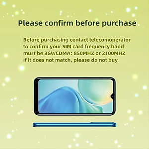 zsddzzy 6.52 inch Screen，Speak8c，Android Smartphone ，Dual SIM Card，1GB RAM 8GB ROM，Only Supports Dual SIM Card Frequency Band of 3GWCDMA ：850/2100MHZ，Unlocked Cell Phone（Blue）
