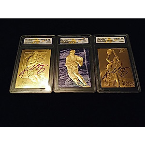 1996-97 Fleer SIGNATURED 23KT Gold Rookie 3" Card LOT! Y
