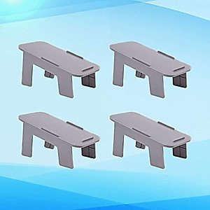 HEALLILY Corner Shoe Shelf 4pcs Shoe Stacker Shoes Organizer Shoe Racks Space Saver for Closet Organization Grey Two Tier Shoe Rack