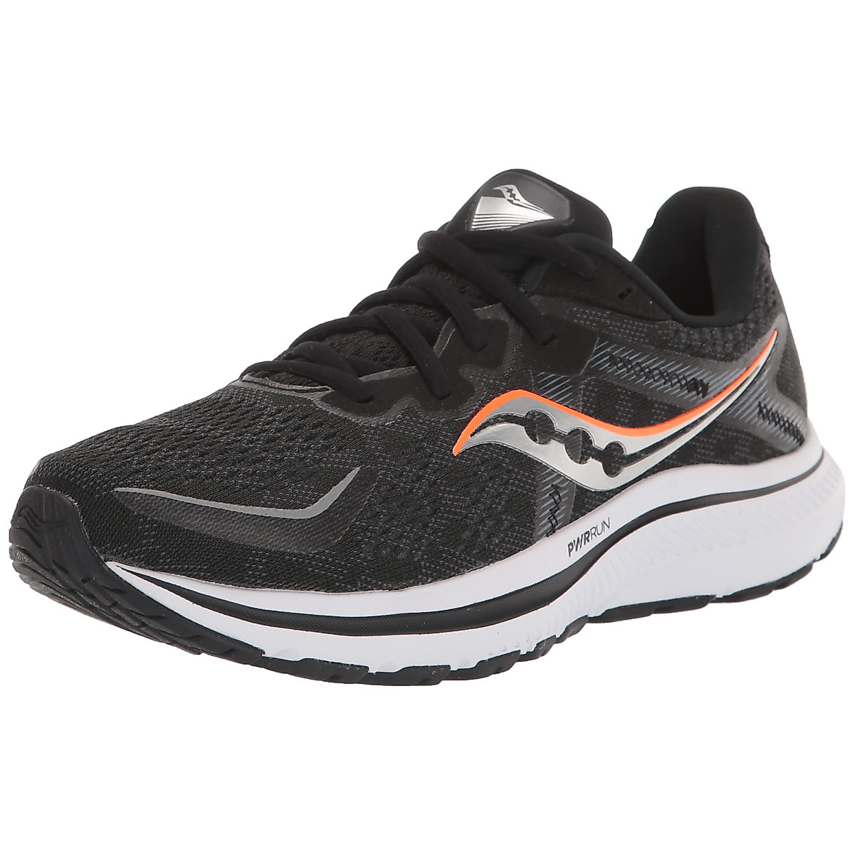 Saucony Men's Omni 20 Running Shoe, Black/White, 11