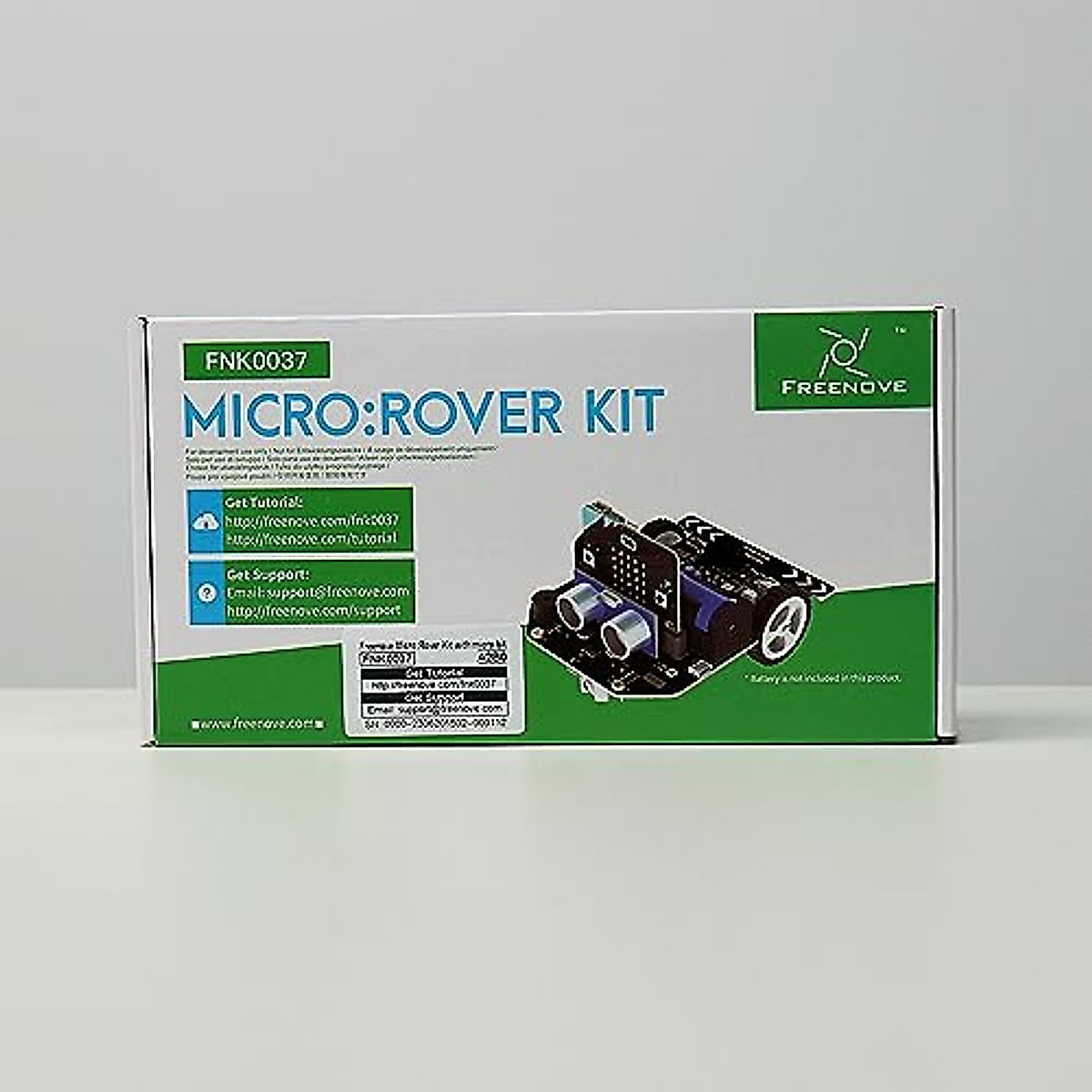 FREENOVE Micro:Rover Kit for BBC Micro:bit (V2 Included), Obstacle Avoidance, Light-tracing ...