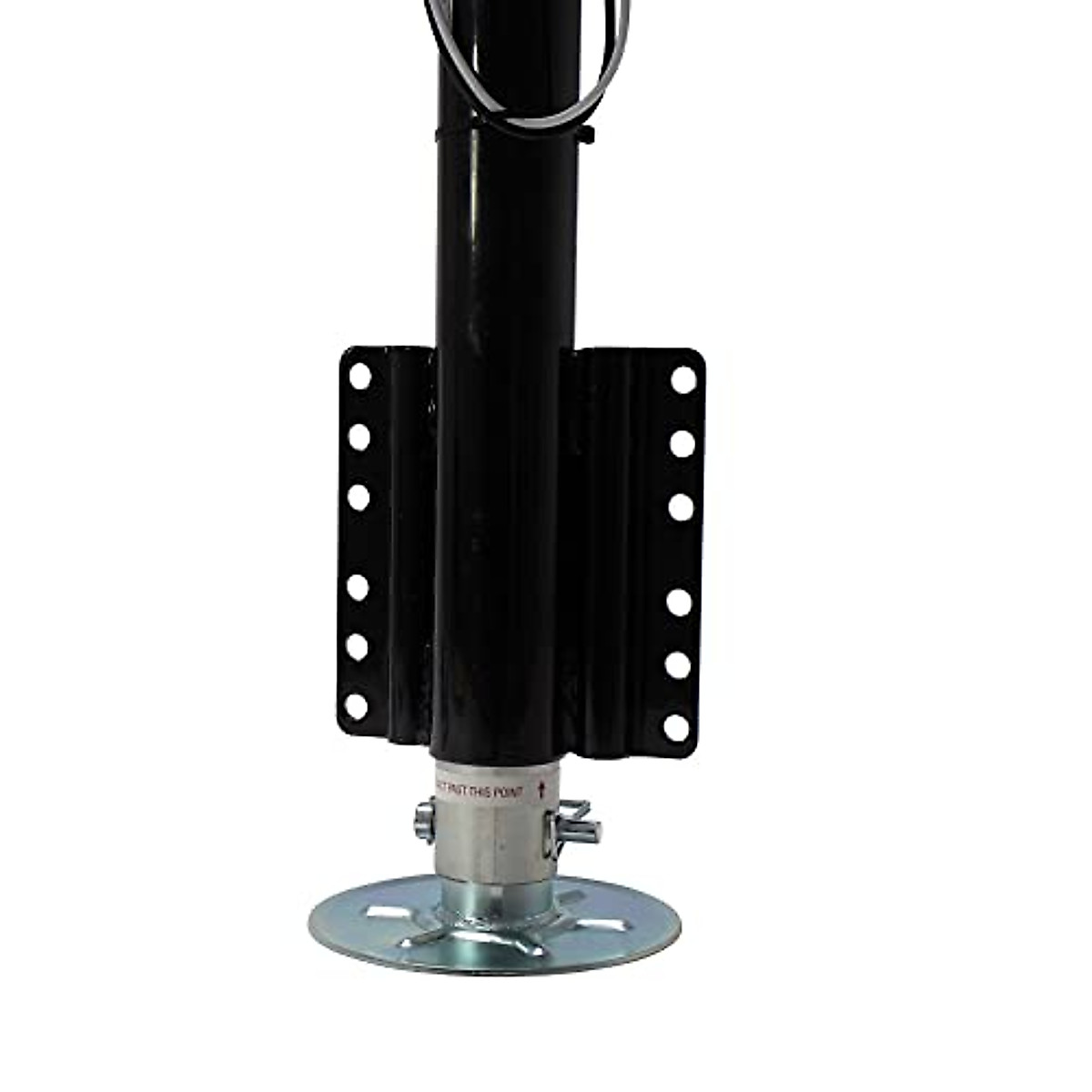 Quick Products JQ-3500SMB Power A-Frame Electric Tongue Jack with Side-Mount, LED Work Light for Camper Trailer, RV - 3,650 lbs. Capacity (Higher Then Standard 3,500 lbs. Jack!), Black