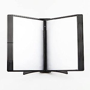 Tarifold Desktop Reference and Display System 10 Double-Sided Pockets - Black-Framed - Letter-Size - 20 Sheet Capacity (EZD771)