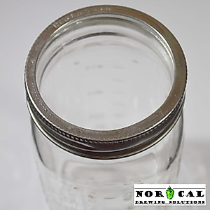 NorCal Brewing Solutions Stainless Steel Wide Mouth (3" Diameter) Canning Jar Lid for Ball, Kerr, Mason Jars (1)