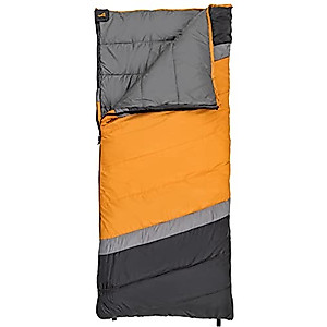 ALPS Mountaineering Zest +30° Rectangle Sleeping Bag, Apricot/Charcoal