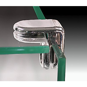Only Garment Racks Chrome 2-Way Metal Glass Display Connector