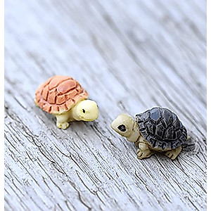 22 Pcs Resin Mini Turtles Miniature Turtle Statue Miniature Figurines Fairy Garden Accessories Cake Toppers Decoration Set for Succulent Planter Moss Landscape DIY Terrarium Home Décor