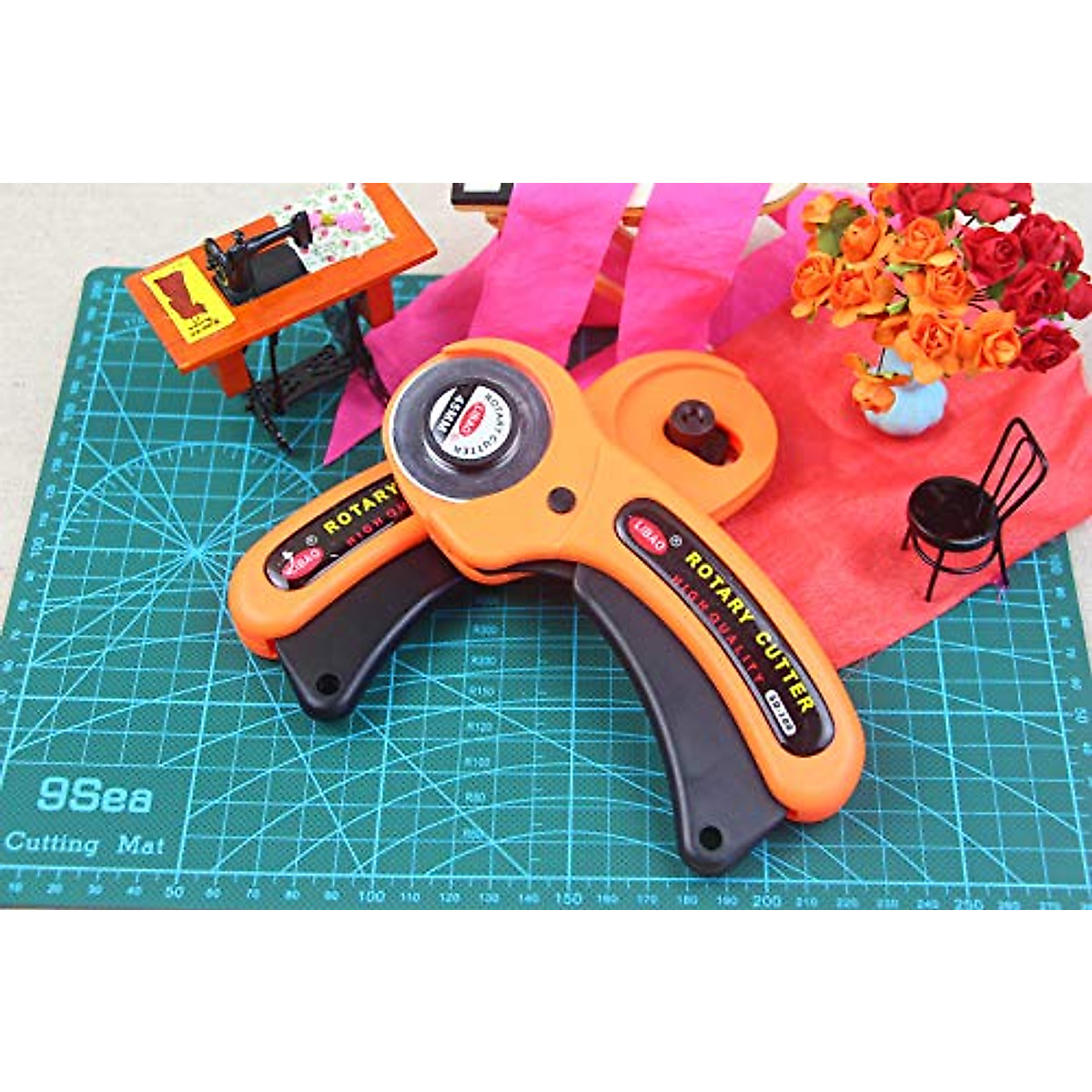 FixtureDisplays® Set of 3 Pcs Rotary Fabric Carpet Convass Cutting Retractable Blade 13781 13781