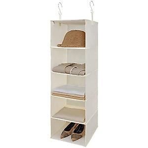 GRANNY SAYS Bundle of 3-Pack Shelf Storage Baskets & 1-Pack Closet Hanging Storage Shelves