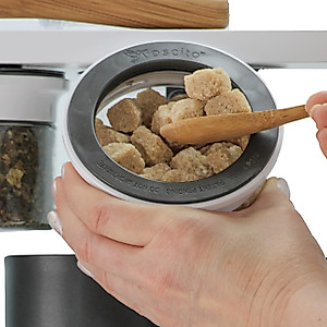 Vascito Shelf Organizer, Adhesive Mount Under Shelf Containers for Organizing Laundry Pods, Scent Beads Container, Storage Solutions for Small Spaces Quick One Handed Access (Designer White, 1 Pack)