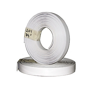 3/4" Vinyl Chair Strap for Patio Pool Lawn Garden Furniture Repair 20' Durable Roll - Best for Strapping, Repair & Restoration (White Color #201)