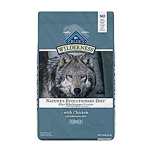 Blue Buffalo Wilderness High Protein Natural Adult Dry Dog Food Plus Wholesome Grains, Chicken 24-lb