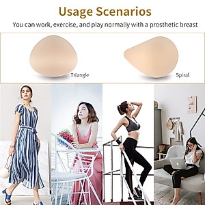 Cotton Breast Form Spiral Shape Post Mastectomy Breast A Pair of Light-weight Cotton Boobs