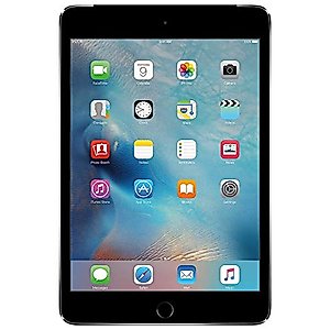 Apple iPad Mini 4, 64GB with Retina Display, Wi-Fi + Cellular, Space Gray (Renewed)