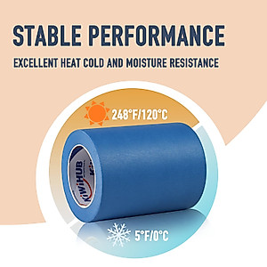 KIWIHUB Wide Blue Painters Tape, 3in x 55Y, Blue Masking Tape for Painting, Laser Cutting/Engraving & 3D Printing, 21-Day Clean Removal