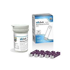 eBmonitor eBchek Blood Glucose Test Strips, 50 count, No Coding Blood Sugar Test, Precision Sugar Measurement for Diabetics, Strips Work Only in eBchek Glucose Meters