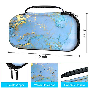 Pemlari Carry Case Compatible with Nintendo Switch OLED 2021/2017, Shockproof EVA Protective Cover with 10 Game Card Slots, Travel Bag w/Inner Pocket for Console Joy-Con&Accessories, Colorful Loves