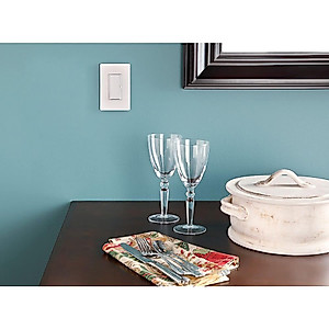 Lutron Claro 1 Gang Decorator/Rocker Wallplate, Gloss, White (1-Pack) | CW-1-WH