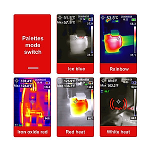 UNI-T UTi89 Pro Thermal Camera Imager 80x60 IR Resolution Handheld Infrared Thermal Imaging Camera 4800 Pixels 9Hz Refresh Rate, IP65 Rechargeable 16GB MicroSD 2 Meter Drop Durability